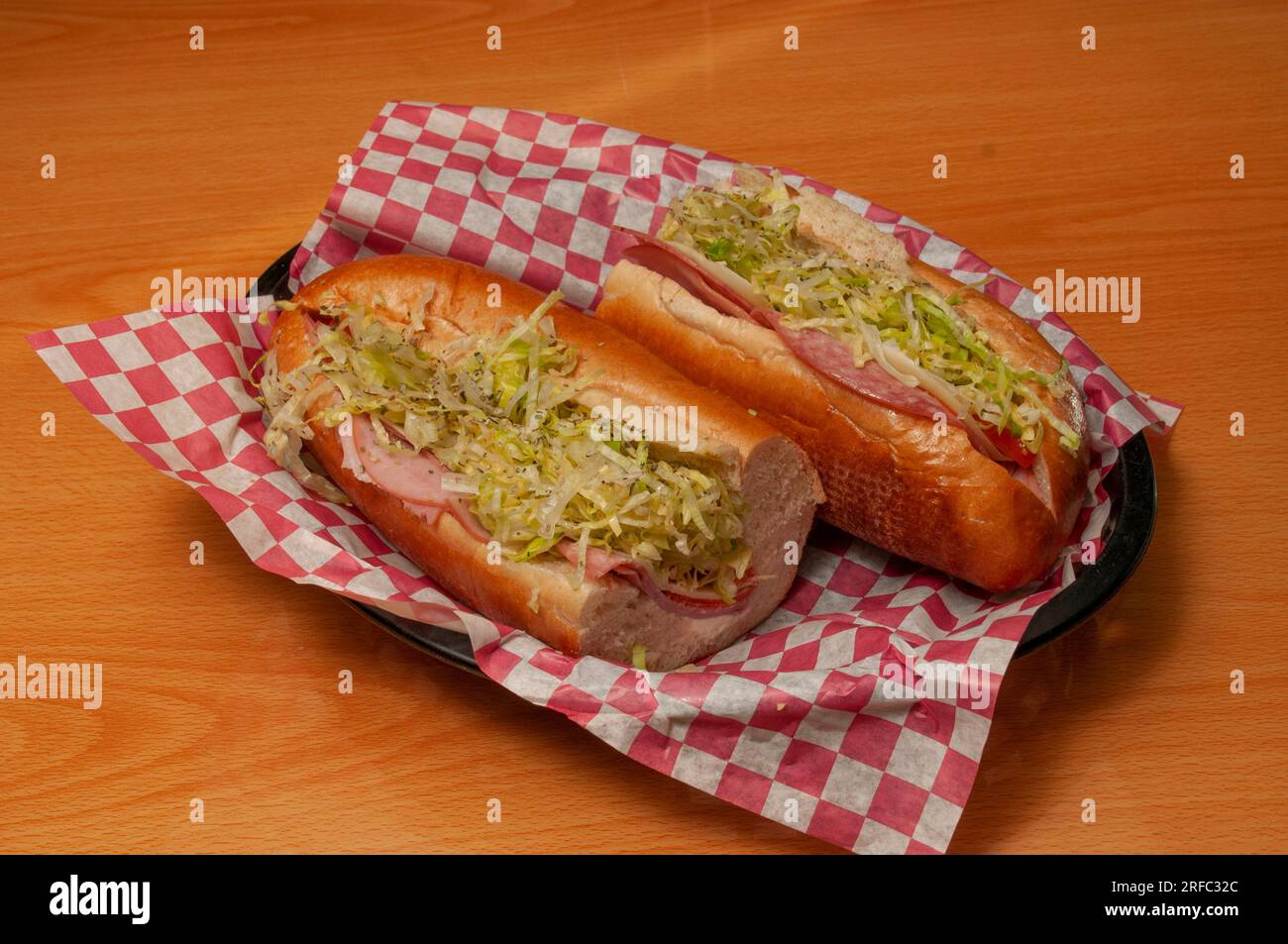 Delicious cuisine known as the Italian Hoagie Sub Stock Photo - Alamy