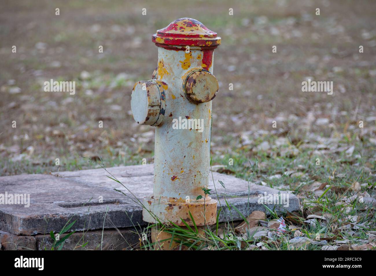 Old worn out fire hydrant abandoned in the middle of nature Stock Photo ...