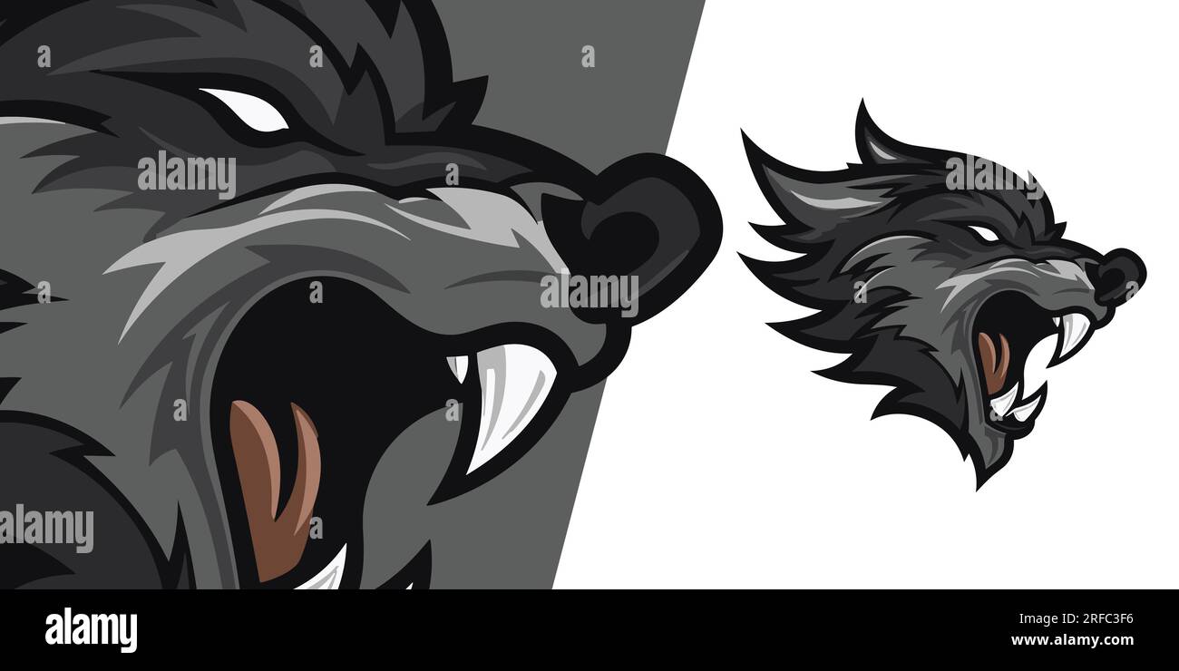 Unleash Your Team's Strength: Black Wolf Mascot Vector Logos for Sports ...
