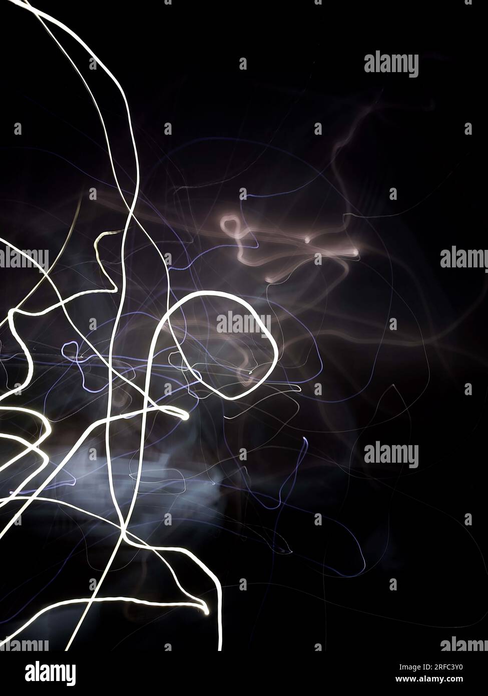 Abstract pattern made from capturing moon on slow shutter speed Stock ...