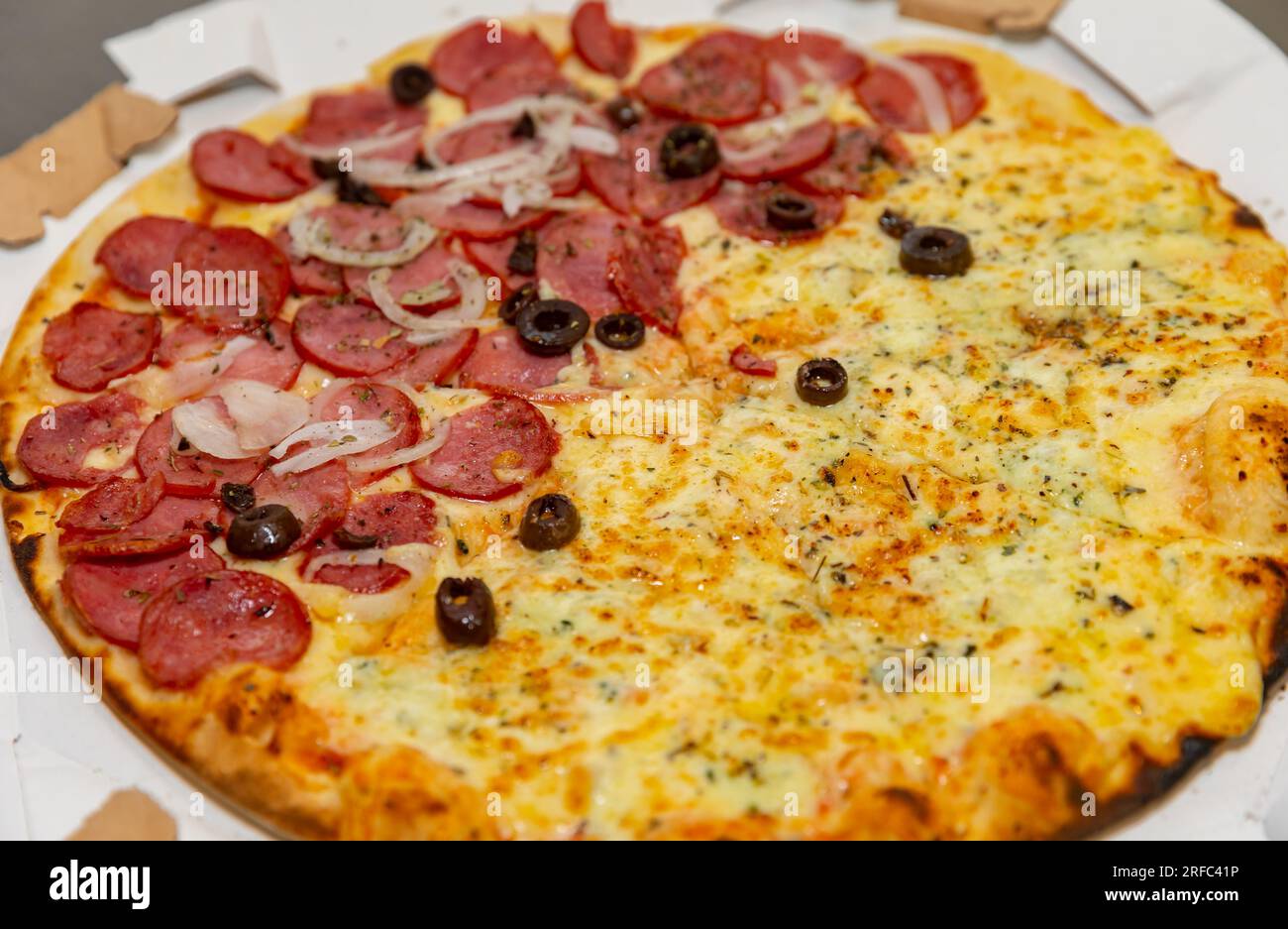 Traditional Italian pizza with long-matured dough. Pepperoni ...