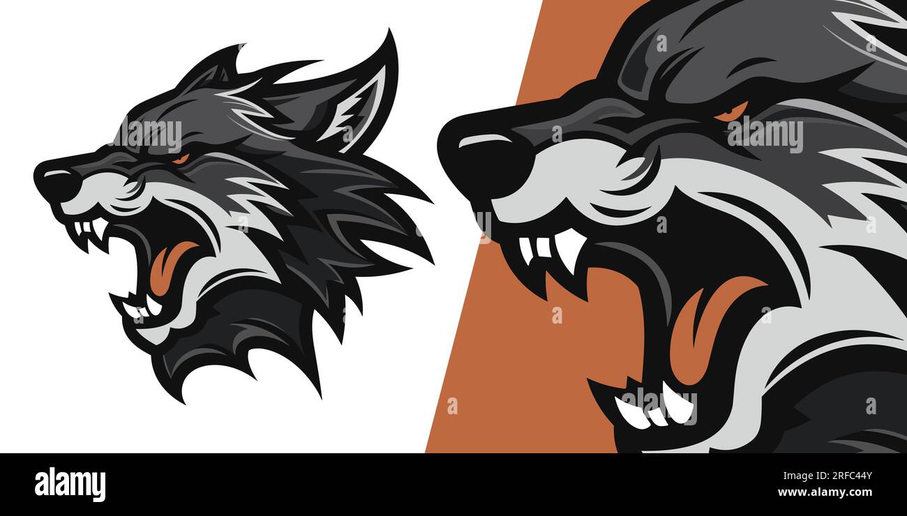 Team Spirit Soars: Black Wolf Mascot Logo Designs for Sports, Esports ...