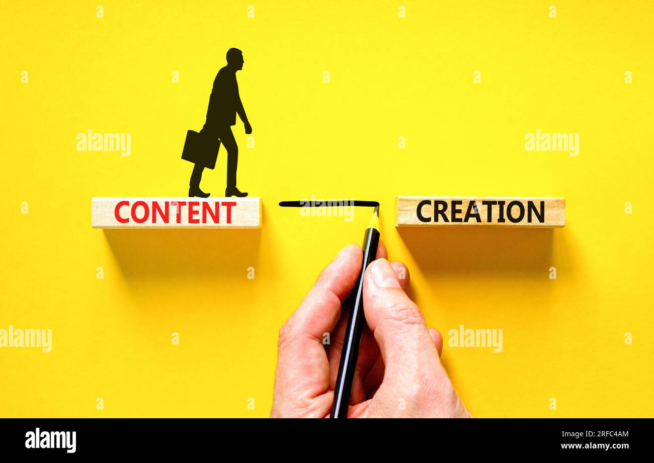 Time for content creation symbol. Concept words Content creation on ...