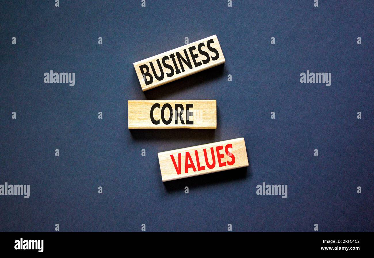Business core values symbol. Concept words Business core values on ...