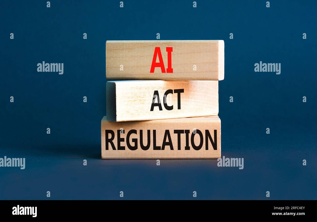 AI act regulation symbol. Concept words AI artificial intelligence act ...