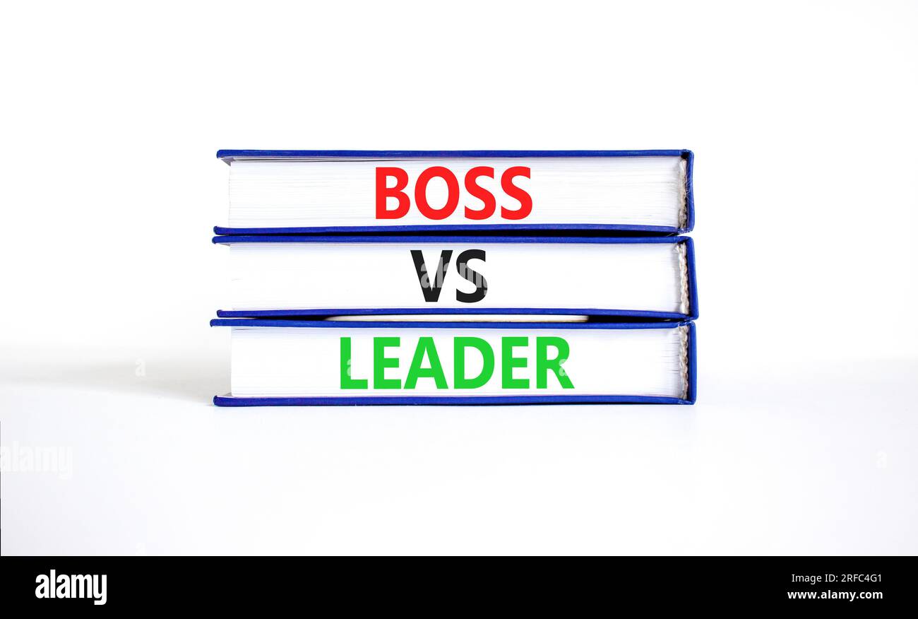 Boss vs leader symbol. Concept words Boss vs versus leader on beautiful ...