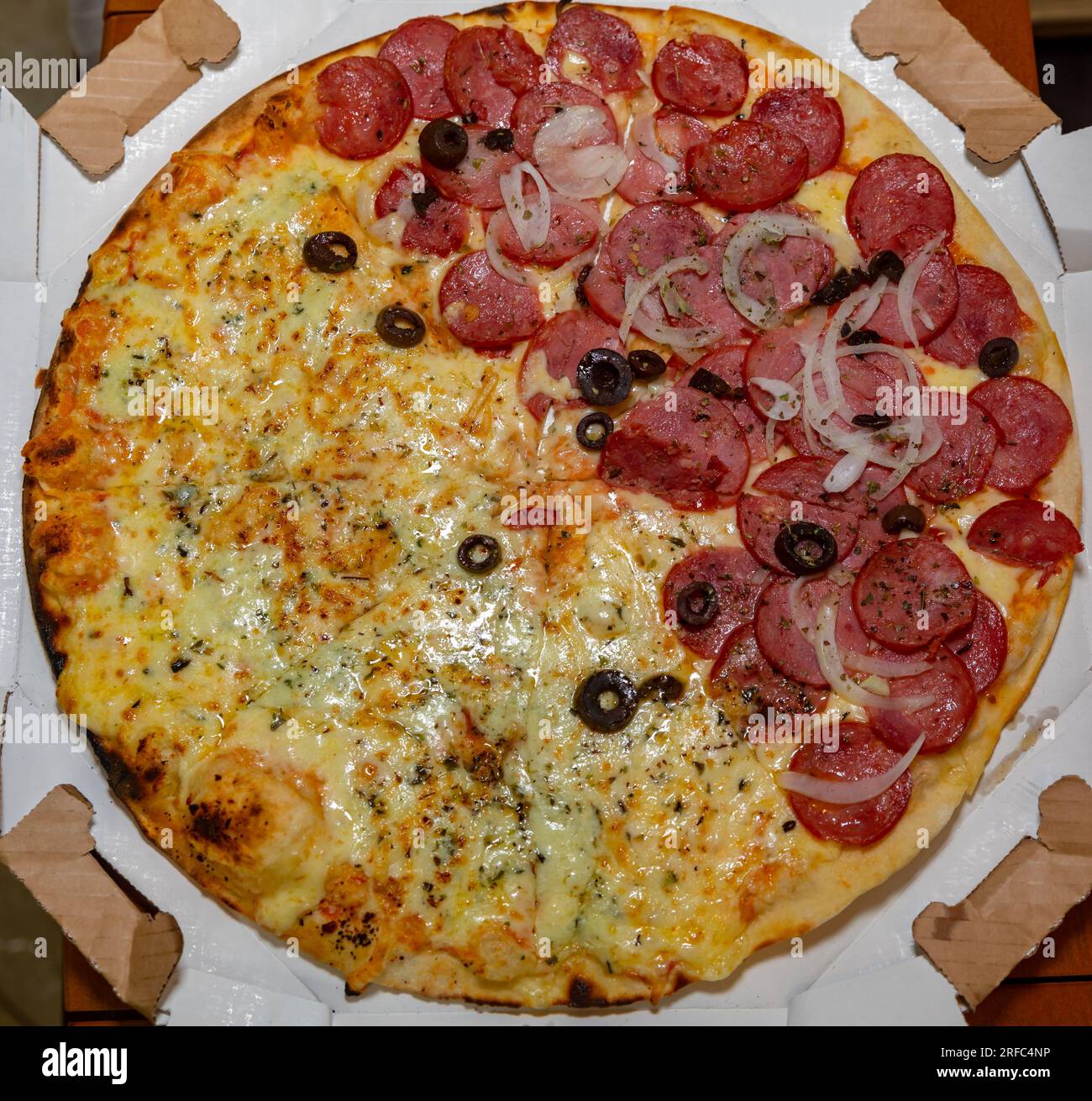 Traditional Italian pizza with long-matured dough. Pepperoni ...