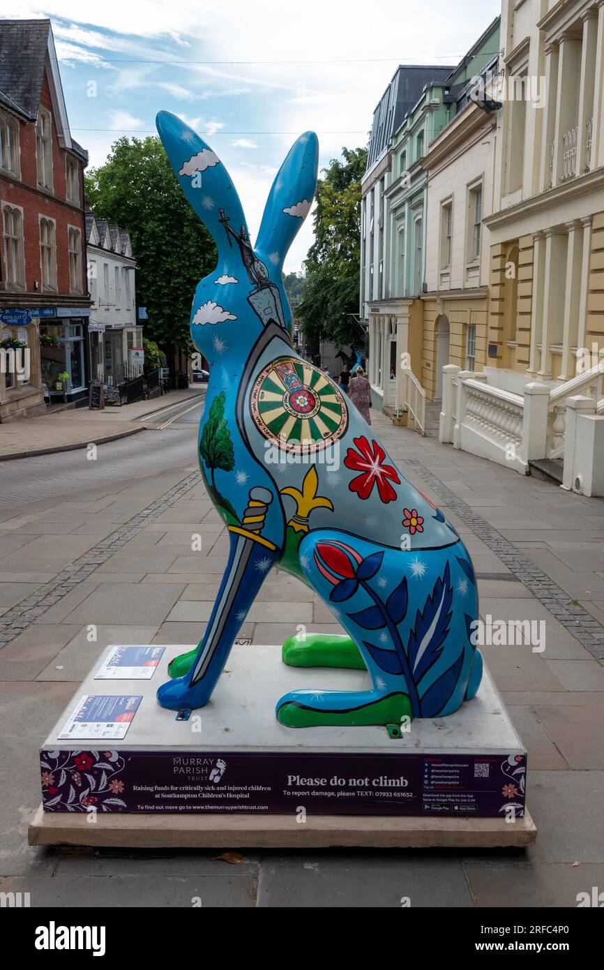 Hares of Hampshire Art trail Winchester England 2022, Hero Hare by ...