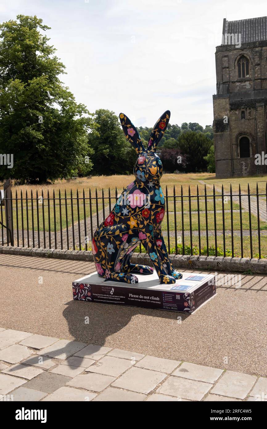 Hares of Hampshire Art trail Winchester England 2022, Flora and The ...