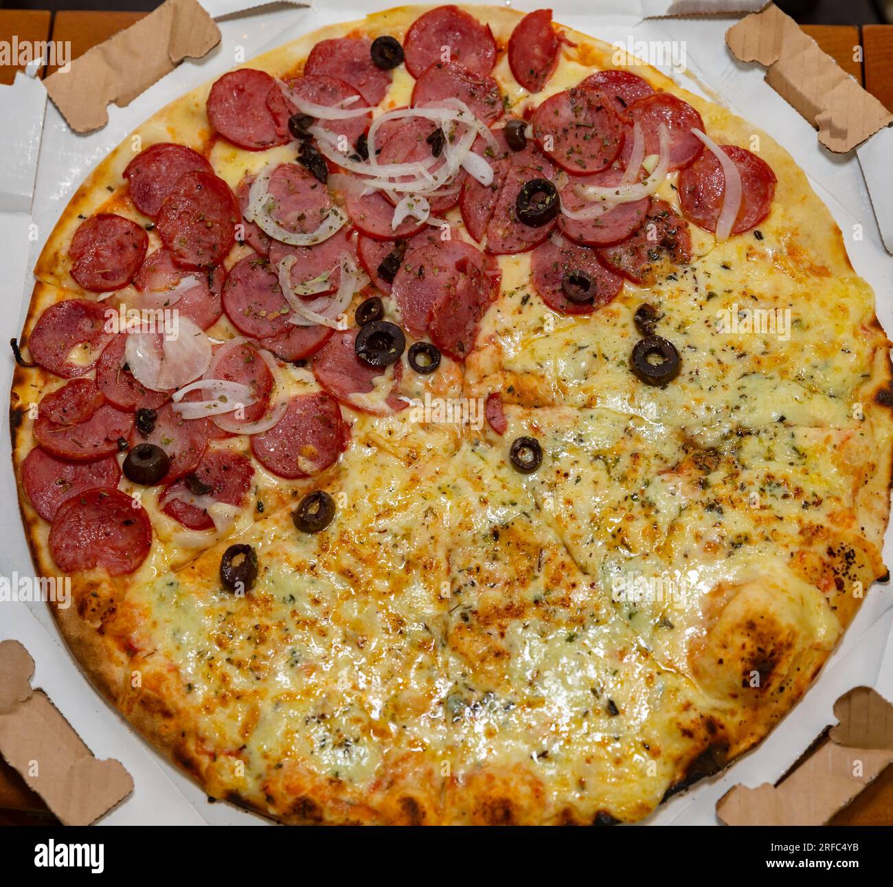 Traditional Italian pizza with long-matured dough. Pepperoni ...