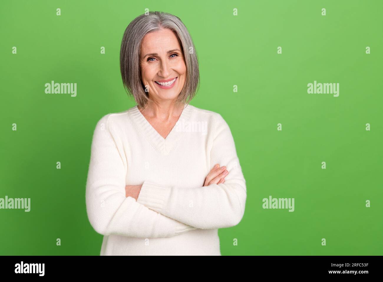 Photo portrait of attractive nice pensioner business lady successful ...