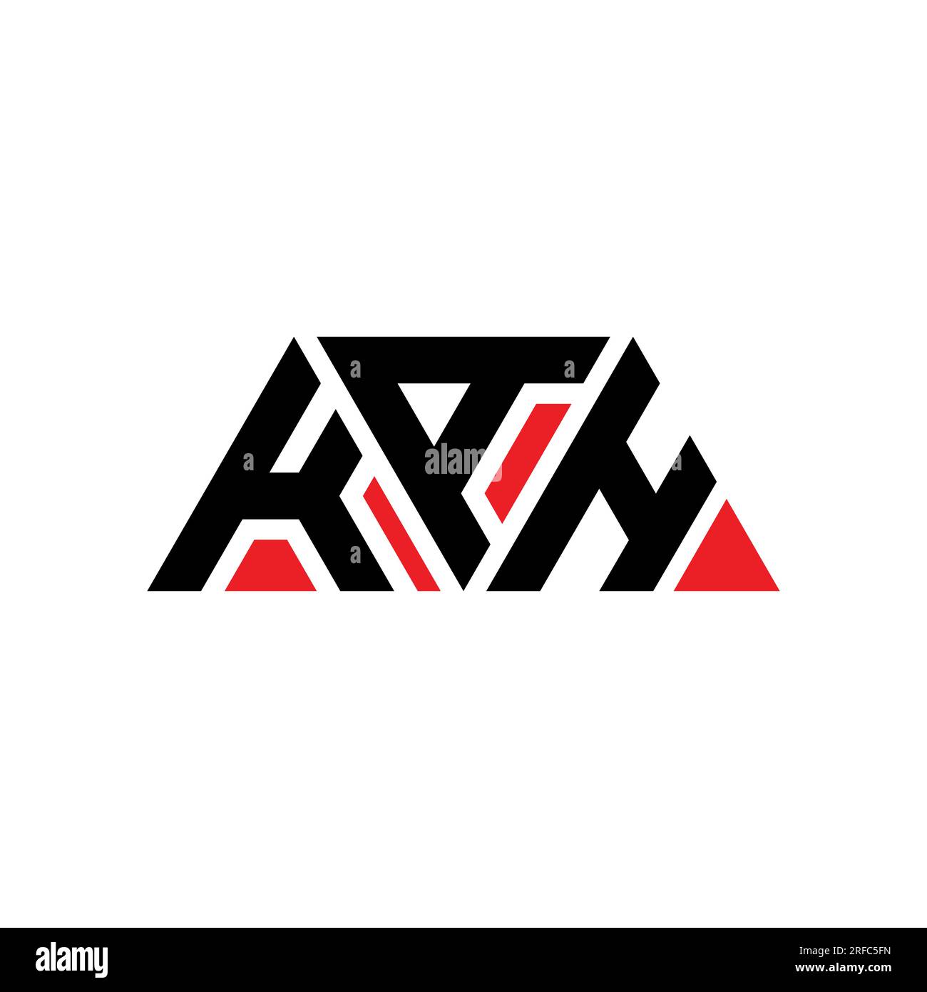KAH triangle letter logo design with triangle shape. KAH triangle logo ...