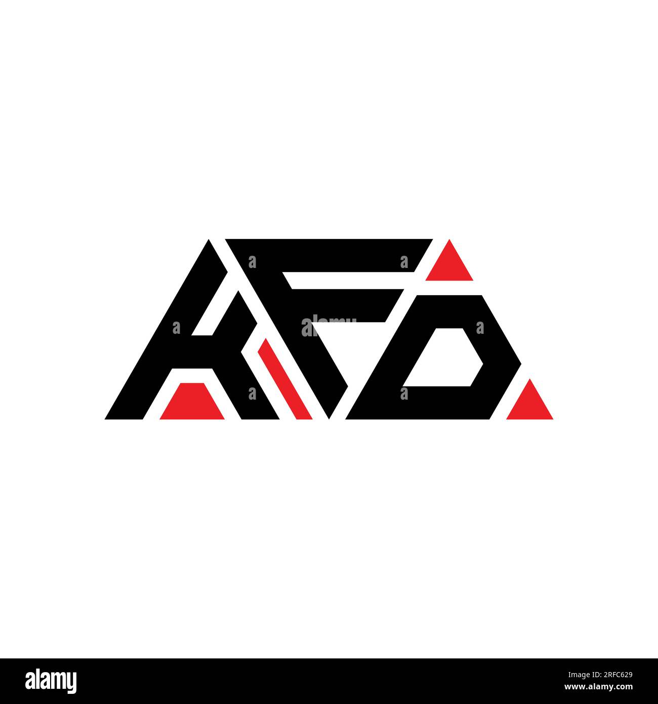 KFD triangle letter logo design with triangle shape. KFD triangle logo ...
