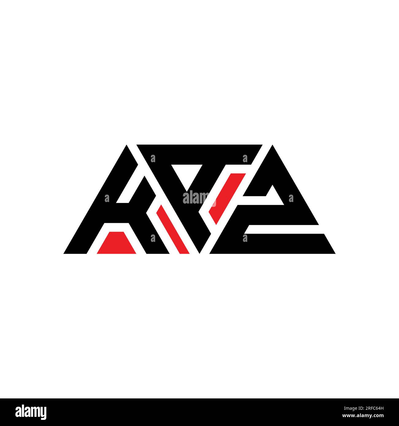 KAZ triangle letter logo design with triangle shape. KAZ triangle logo ...