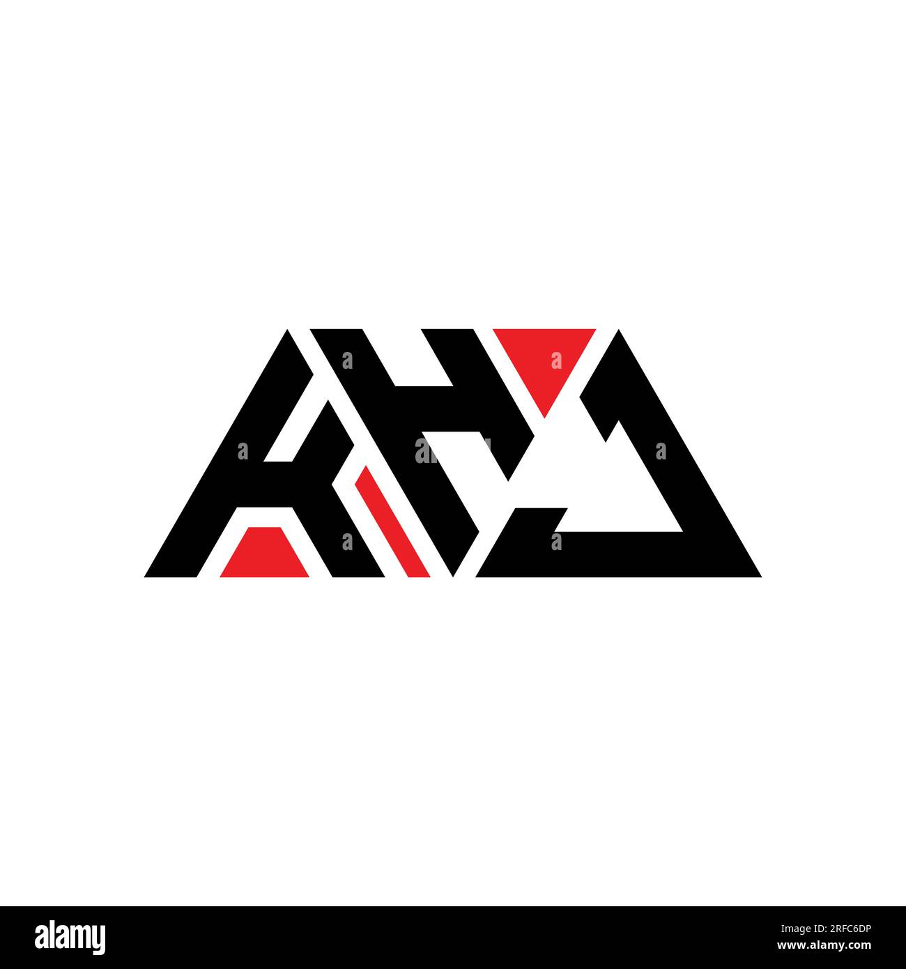 KHJ triangle letter logo design with triangle shape. KHJ triangle logo ...