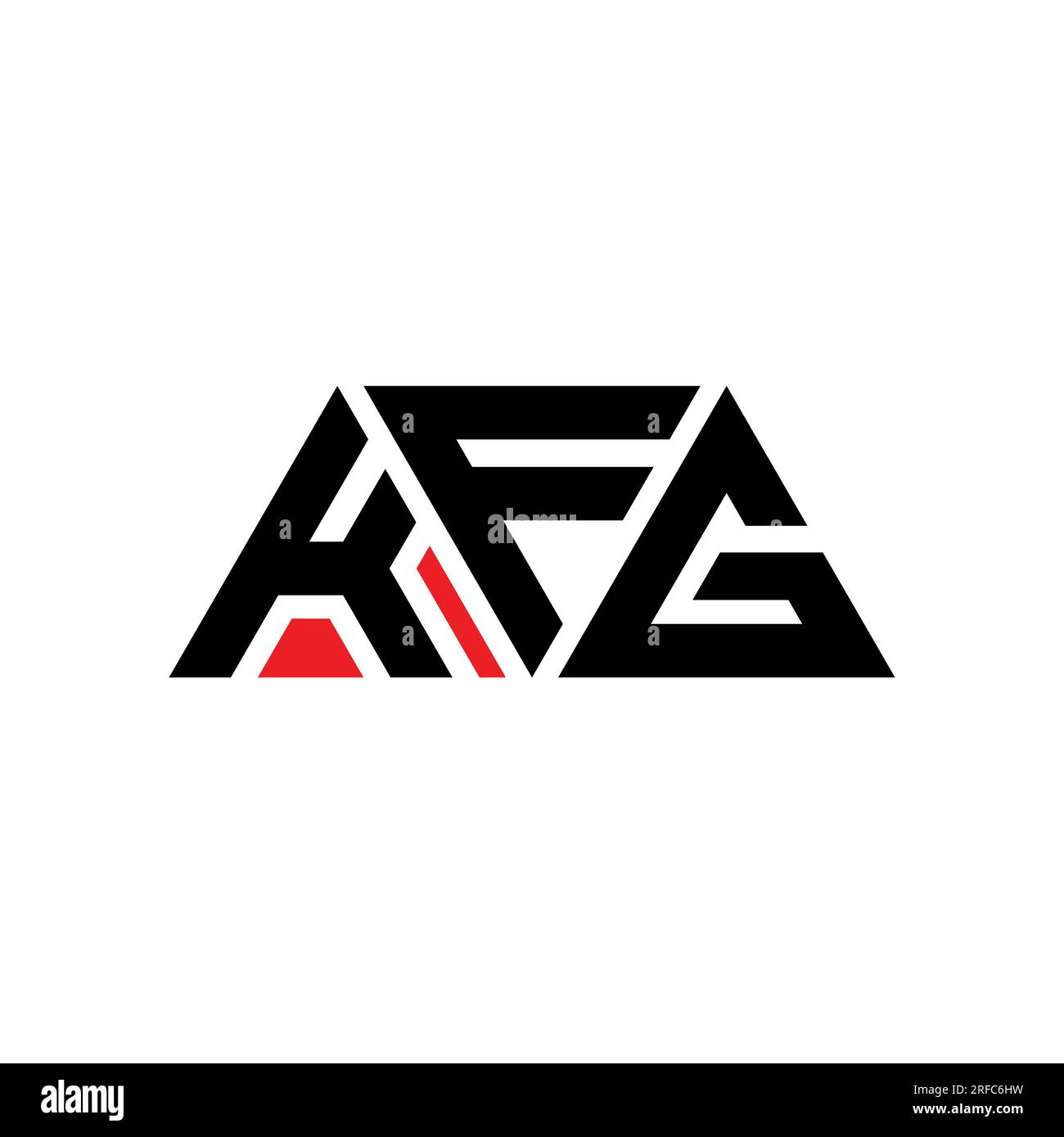 KFG triangle letter logo design with triangle shape. KFG triangle logo ...