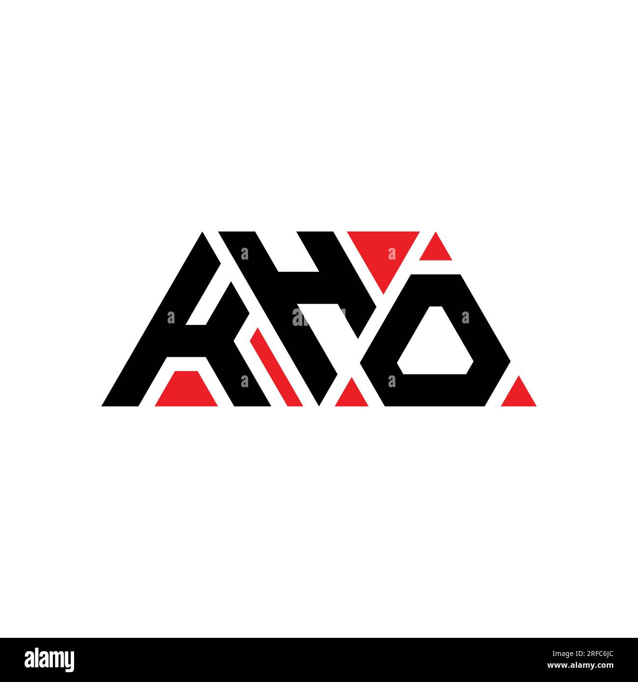 KHO triangle letter logo design with triangle shape. KHO triangle logo ...