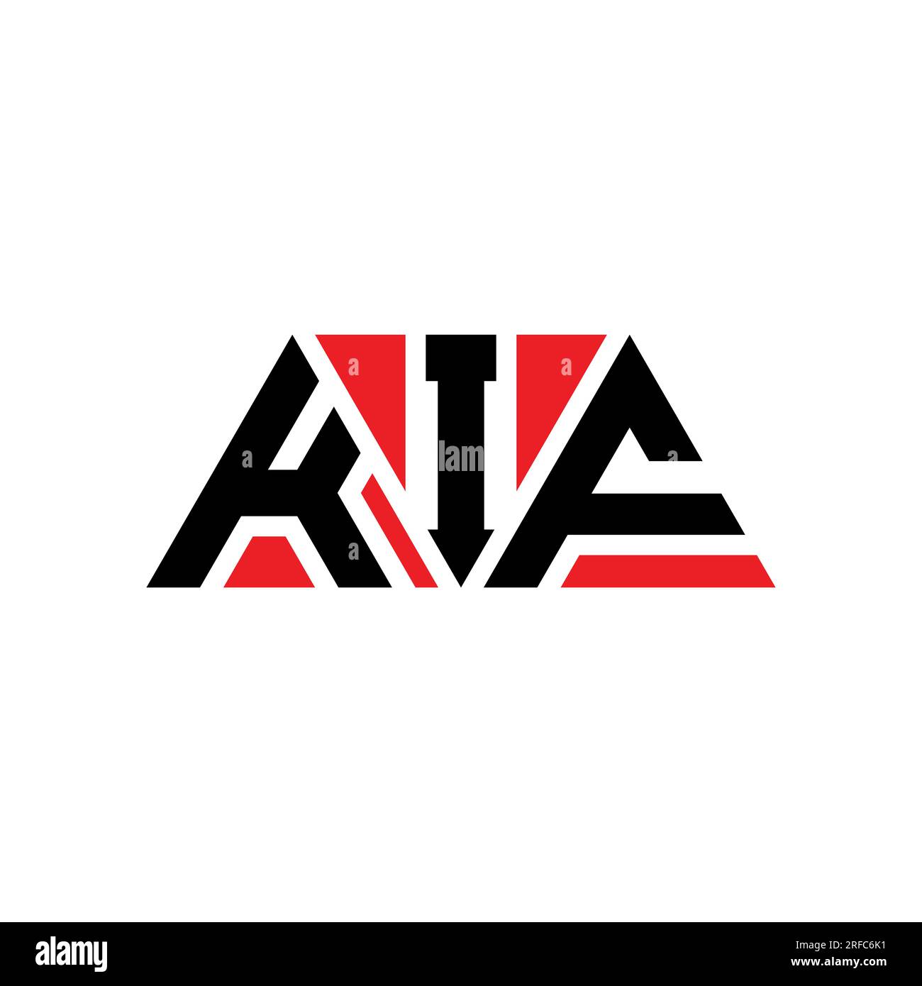 KIF triangle letter logo design with triangle shape. KIF triangle logo ...