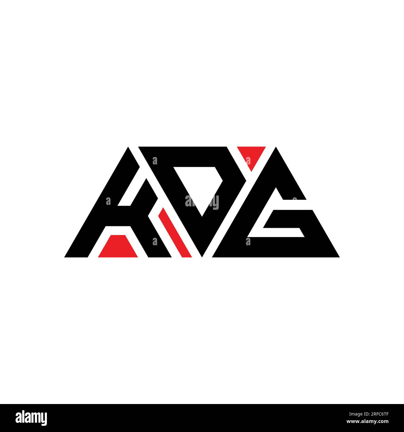 KDG triangle letter logo design with triangle shape. KDG triangle logo ...