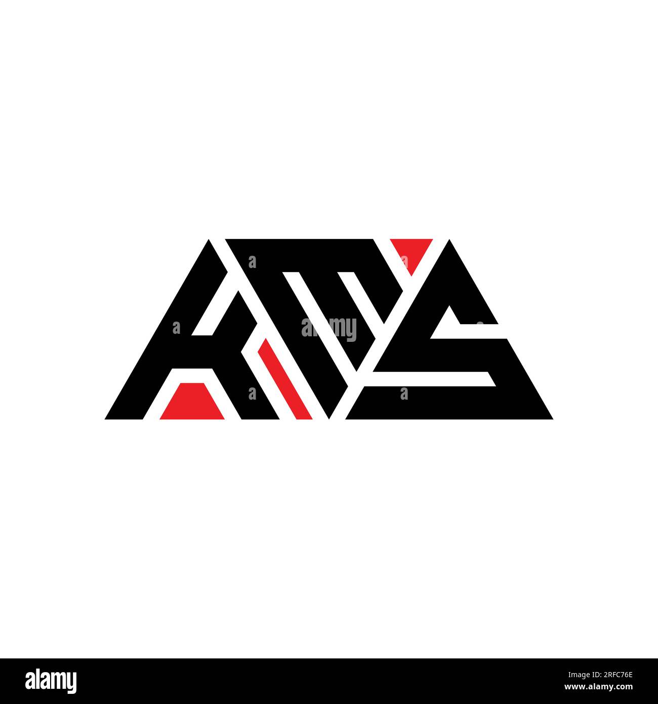 KMS triangle letter logo design with triangle shape. KMS triangle logo ...