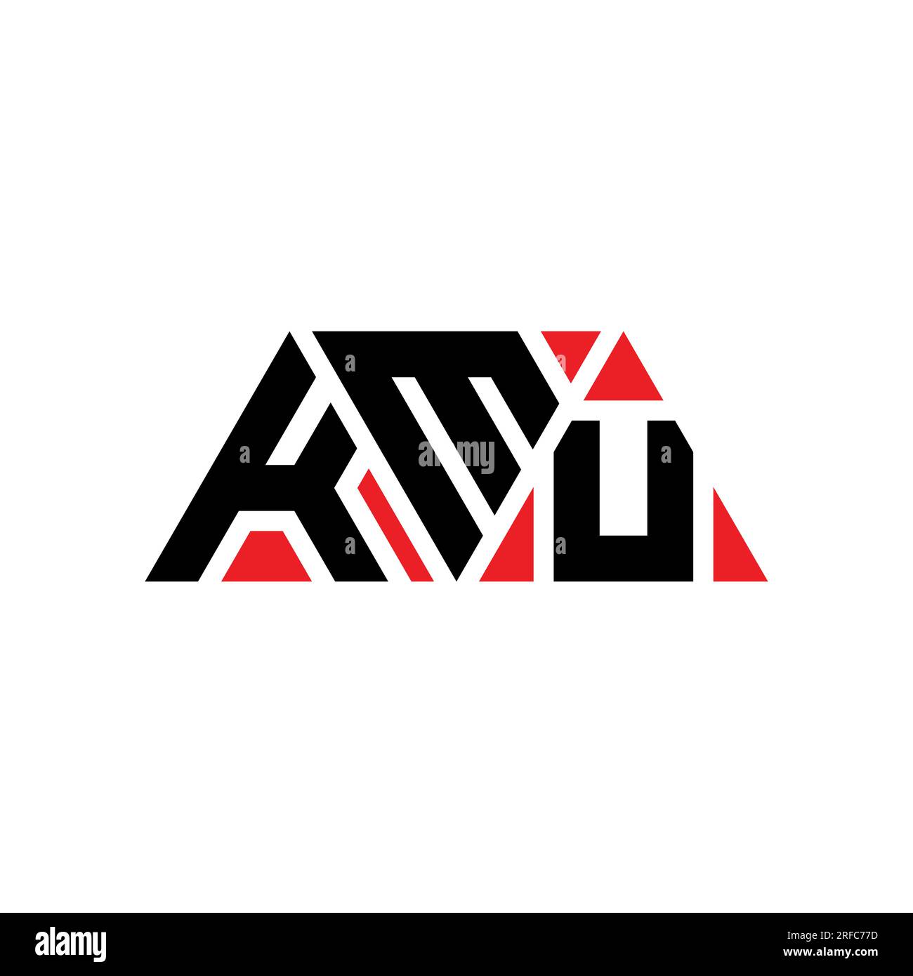 KMU triangle letter logo design with triangle shape. KMU triangle logo ...