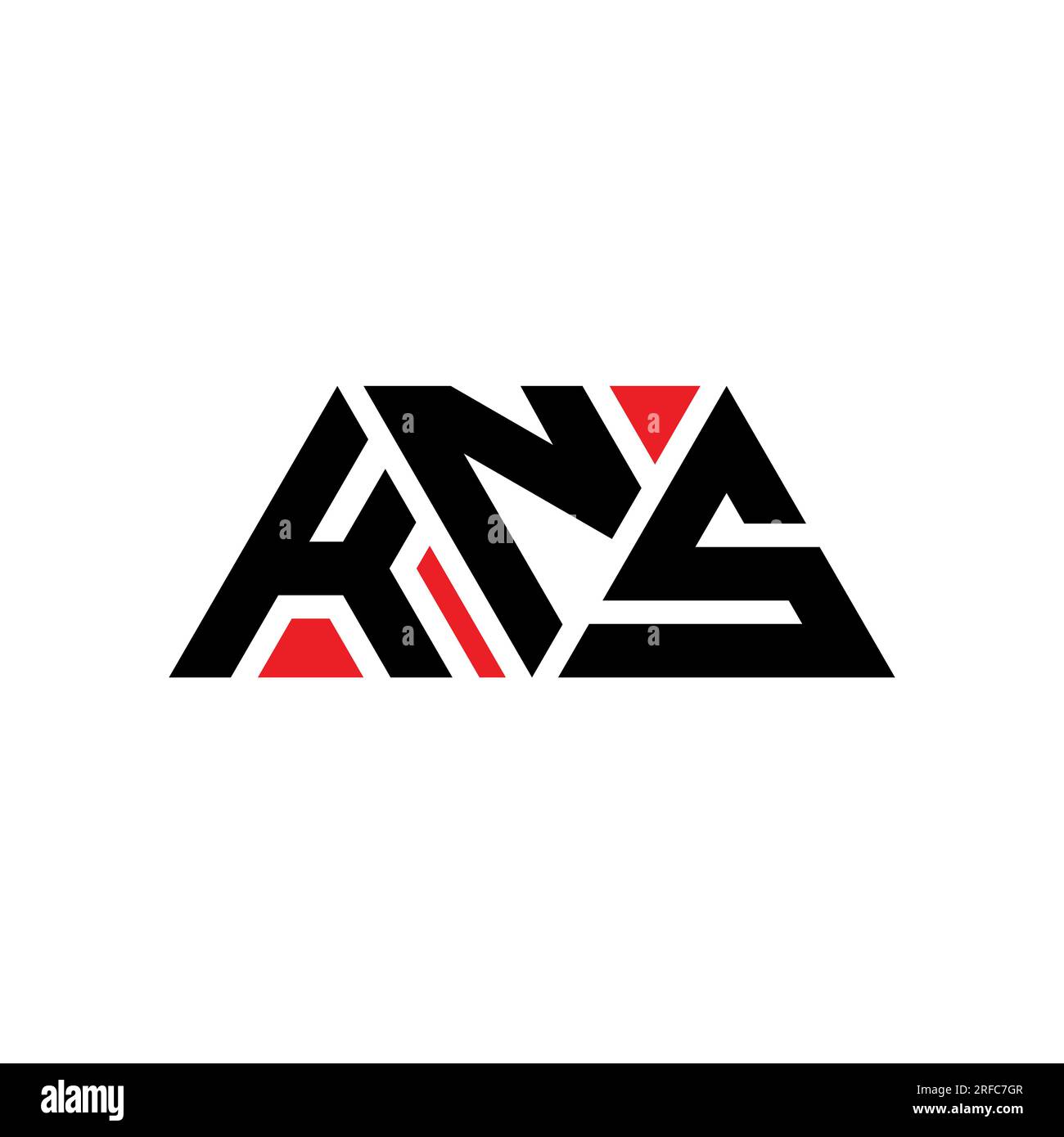 KNS triangle letter logo design with triangle shape. KNS triangle logo ...