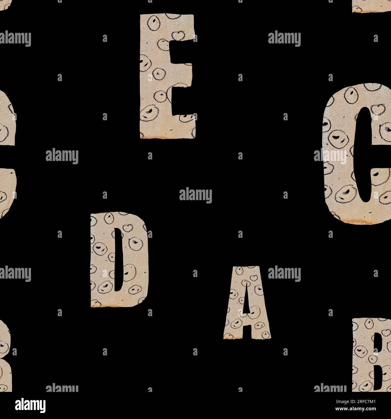 Alphabet letter beige textured paper black pattern Stock Photo - Alamy