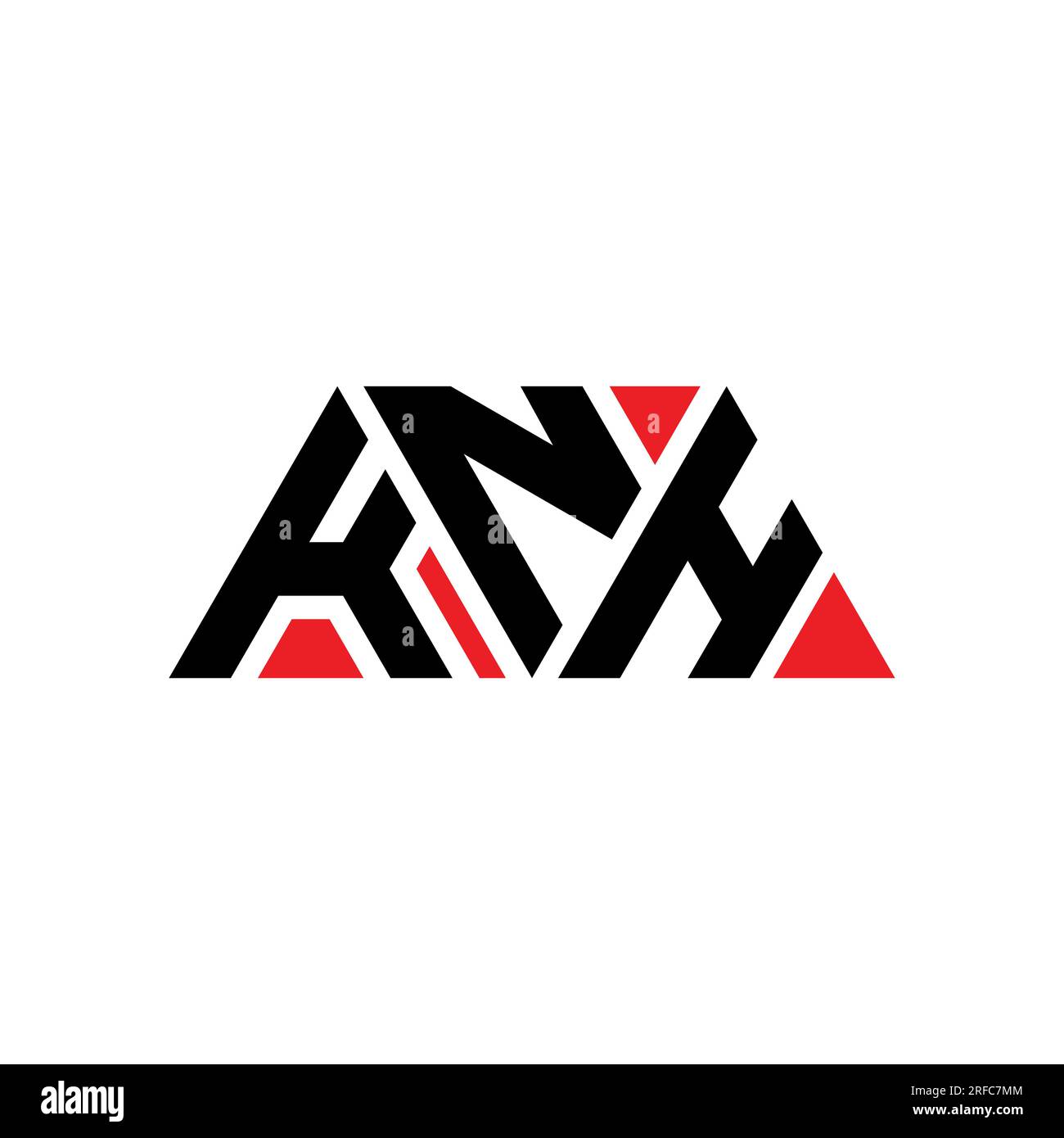 KNH triangle letter logo design with triangle shape. KNH triangle logo ...