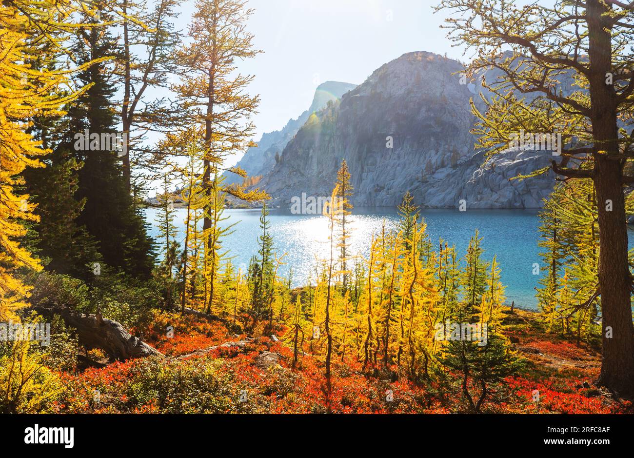 Beautiful Alpine lakes wilderness area in Washington, USA Stock Photo ...