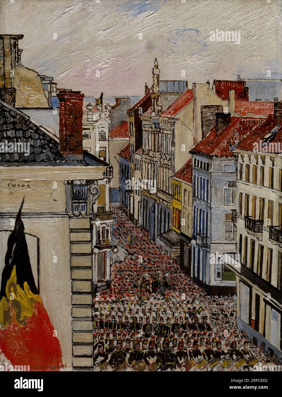 Music in the Vlaanderenstraat 1891 by James Ensor Stock Photo - Alamy