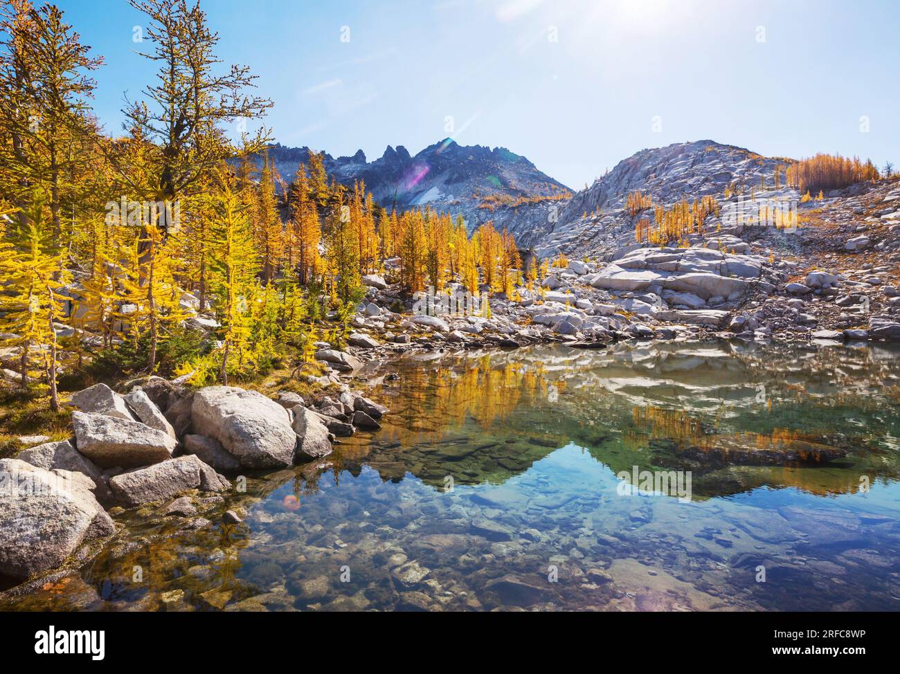 Beautiful Alpine lakes wilderness area in Washington, USA Stock Photo ...