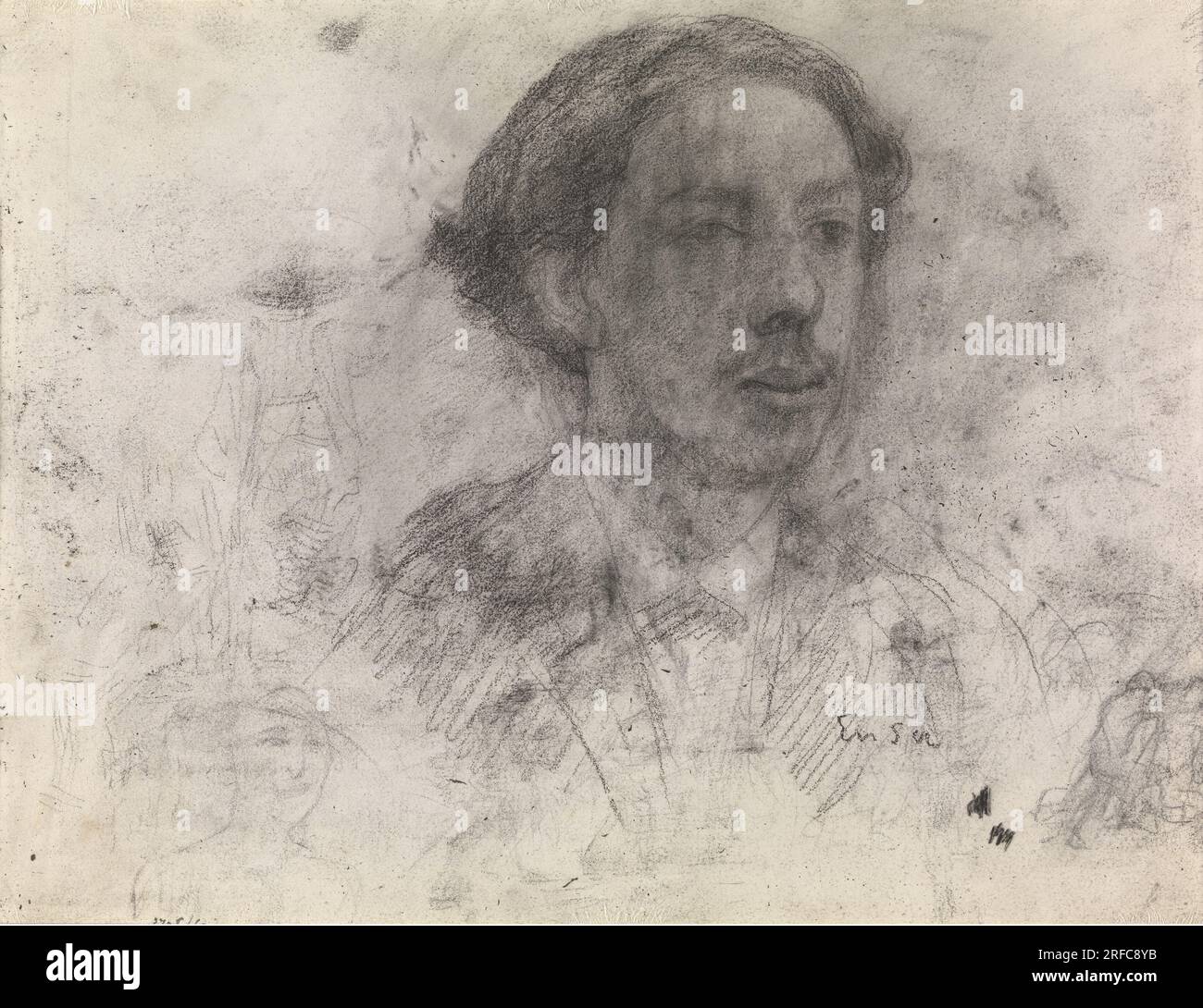 Self Portrait between circa 1879 and circa 1880 by James Ensor Stock ...