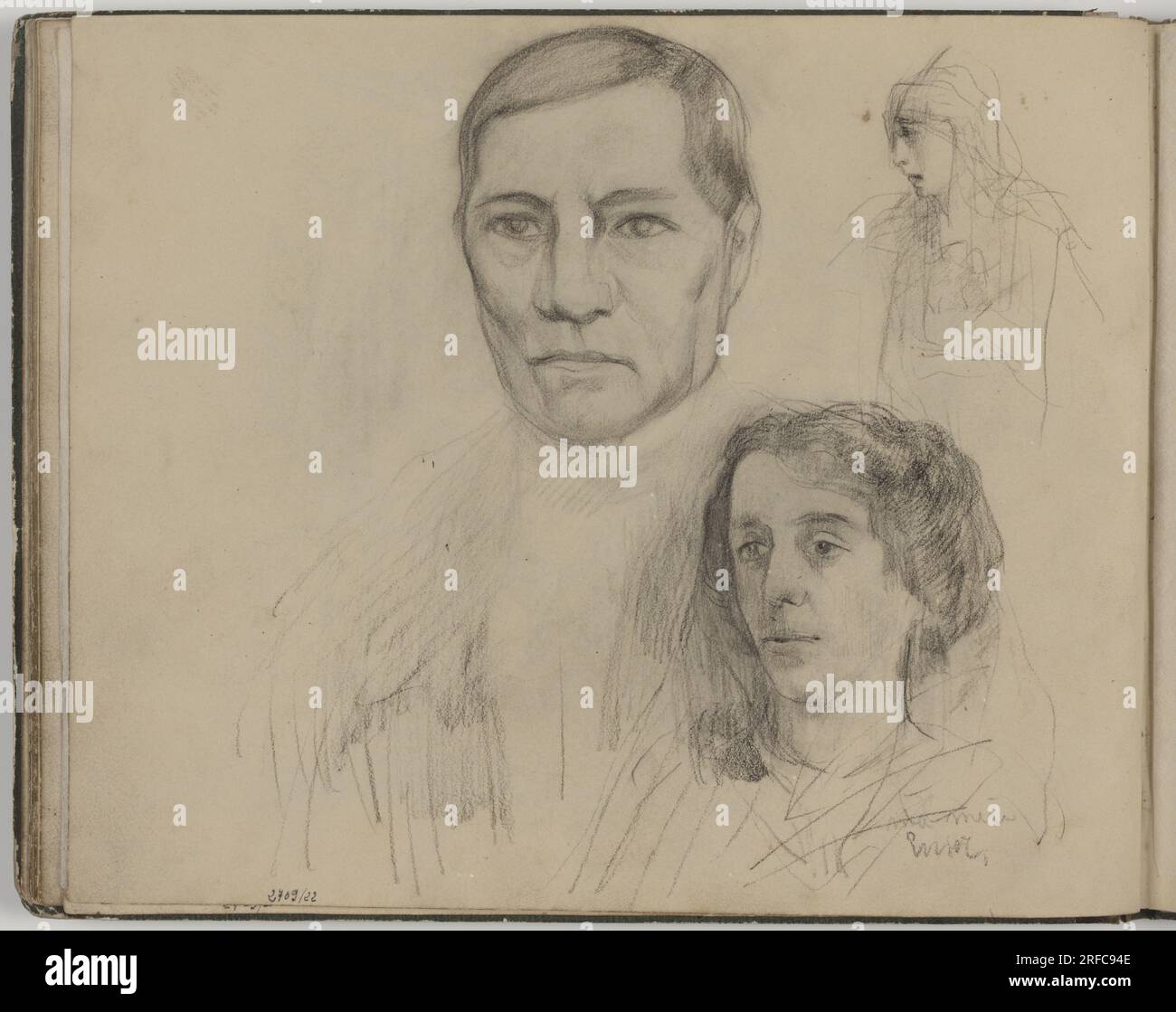 Vader (?) en moeder van Ensor between circa 1877 and circa 1879 by ...