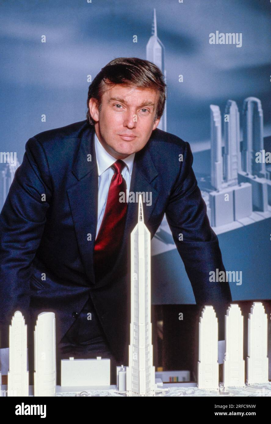 Developer Donald Trump of the Trump Organization, with architectural ...