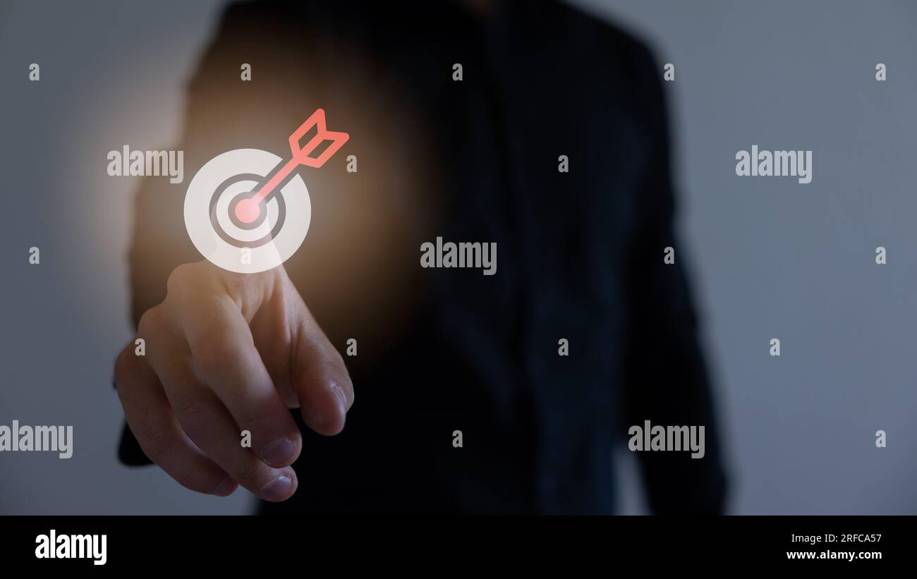 Concept of business target. goal, strategy, success, target, aim ...