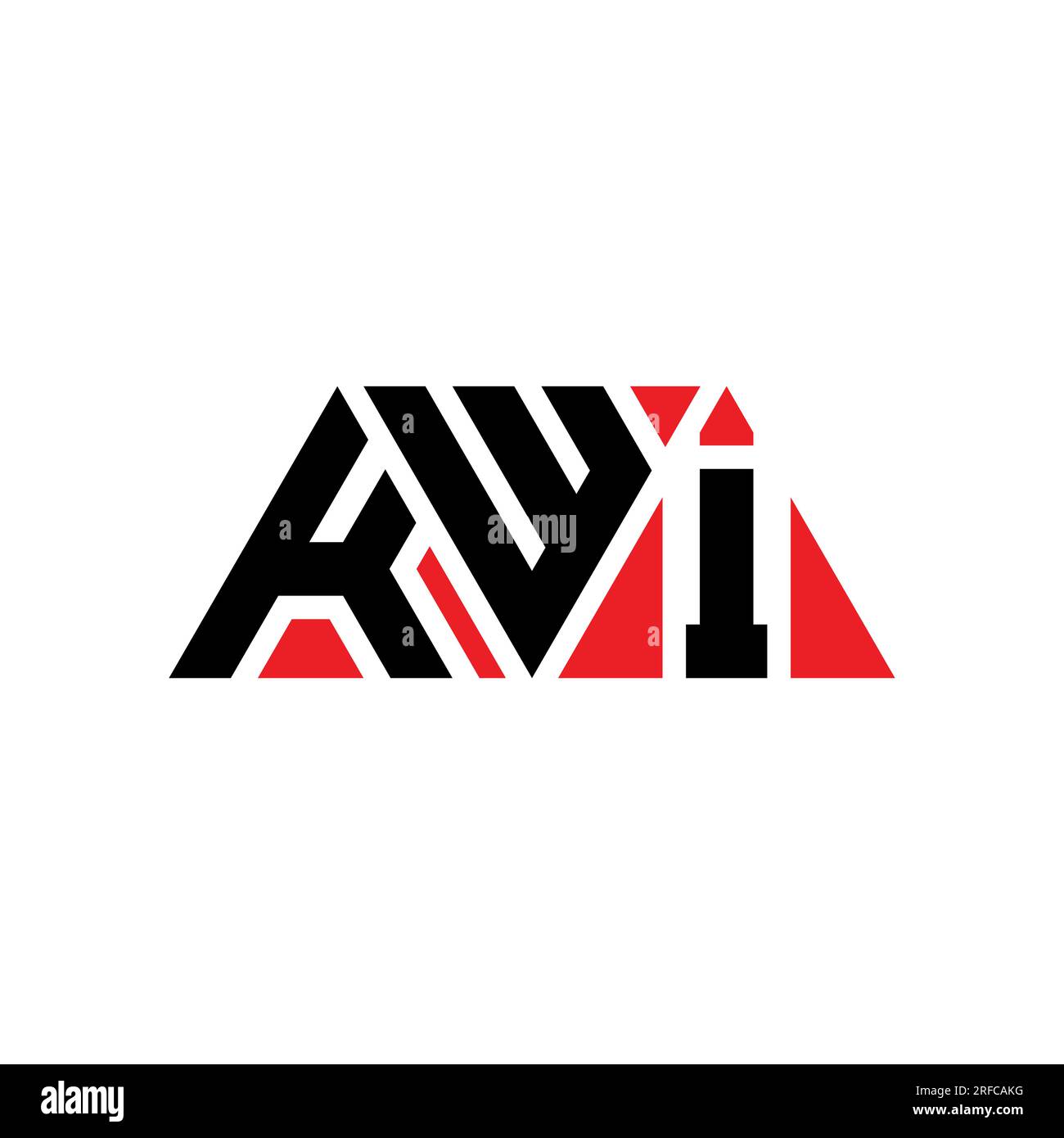 KWI triangle letter logo design with triangle shape. KWI triangle logo ...