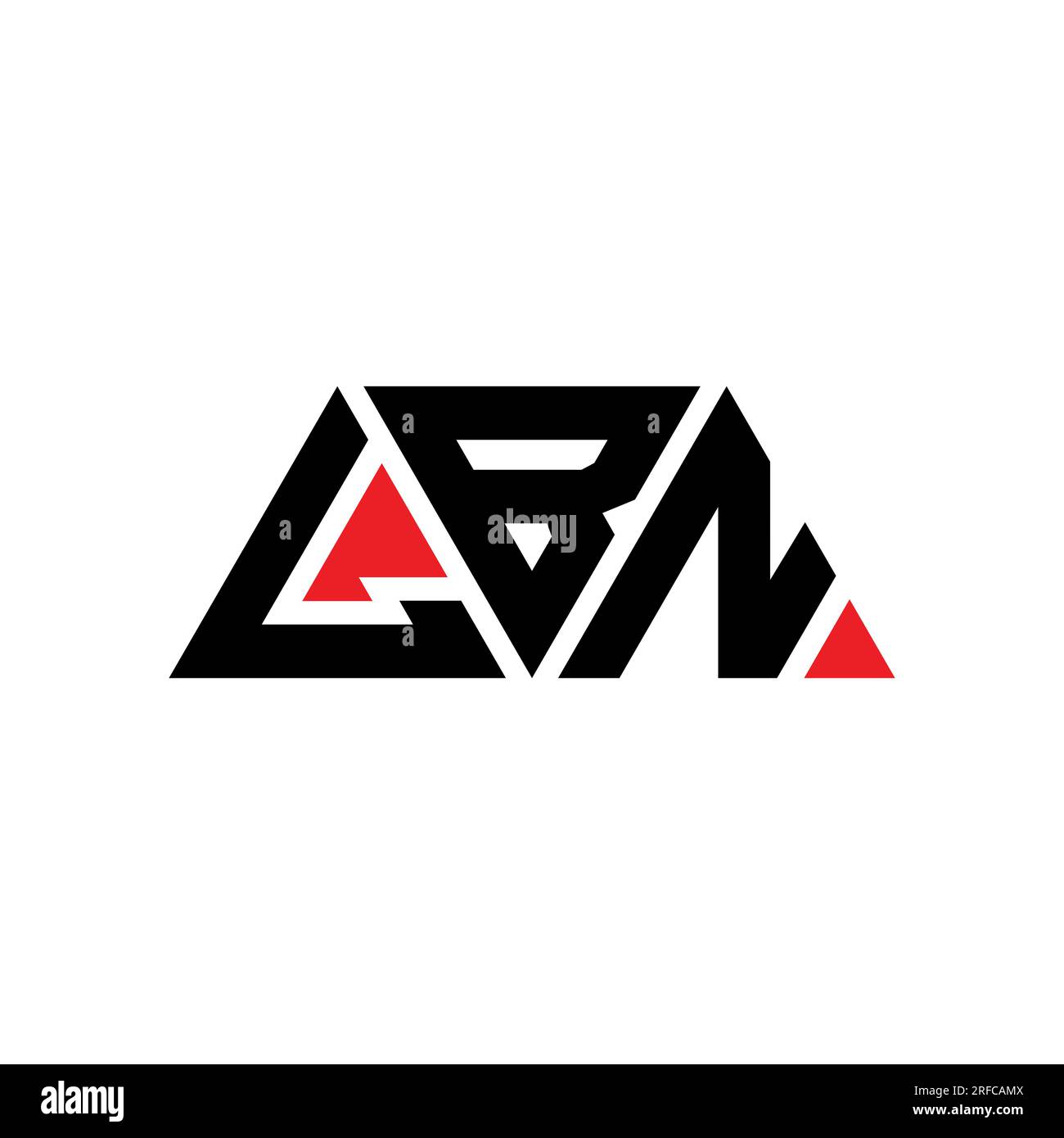 LBN triangle letter logo design with triangle shape. LBN triangle logo ...