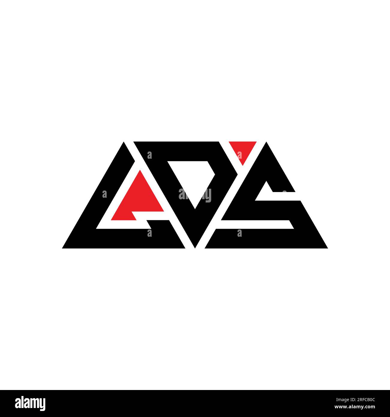 LDS triangle letter logo design with triangle shape. LDS triangle logo ...