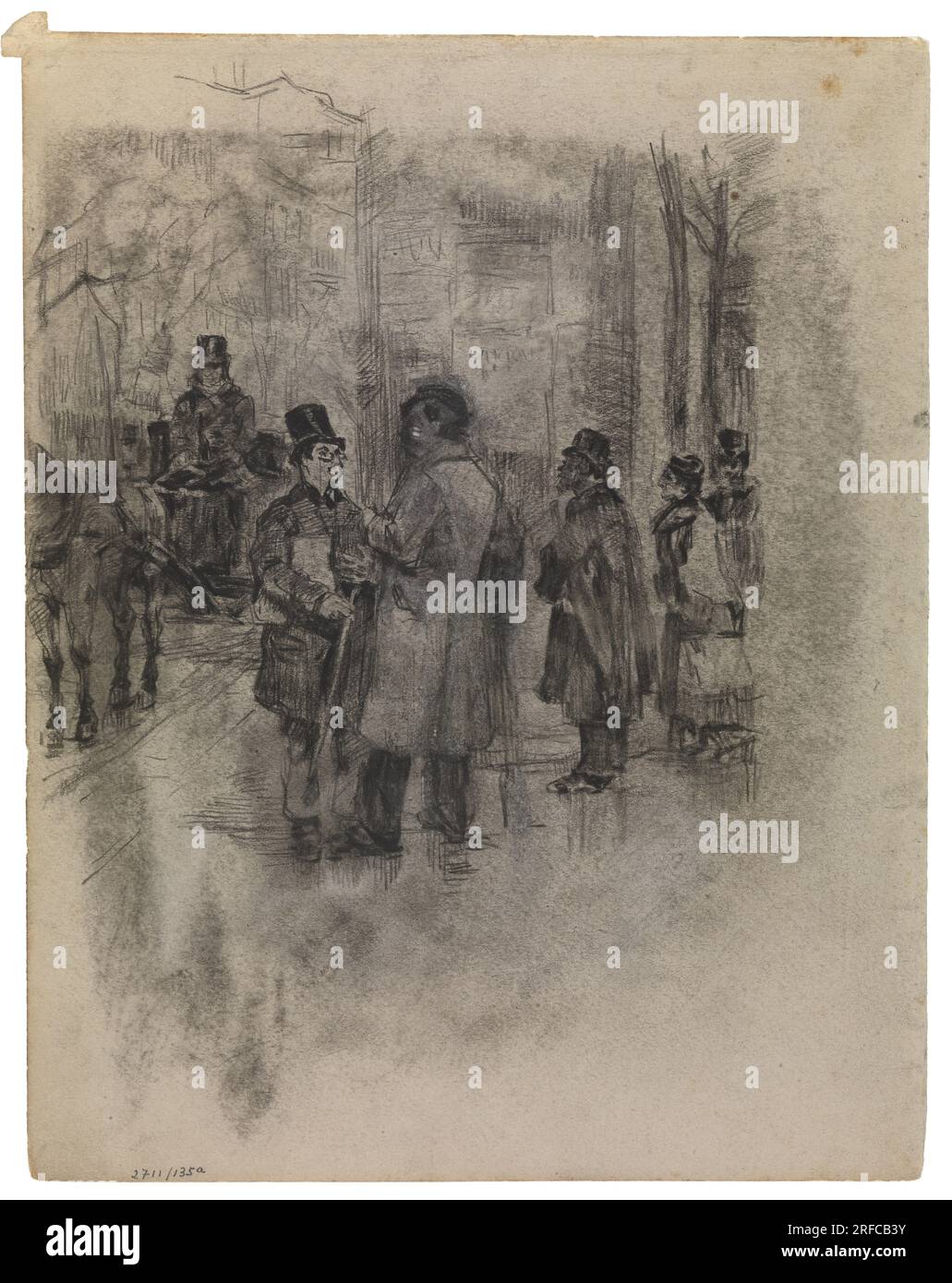 Koets en twee heren between circa 1880 and circa 1885 by James Ensor ...