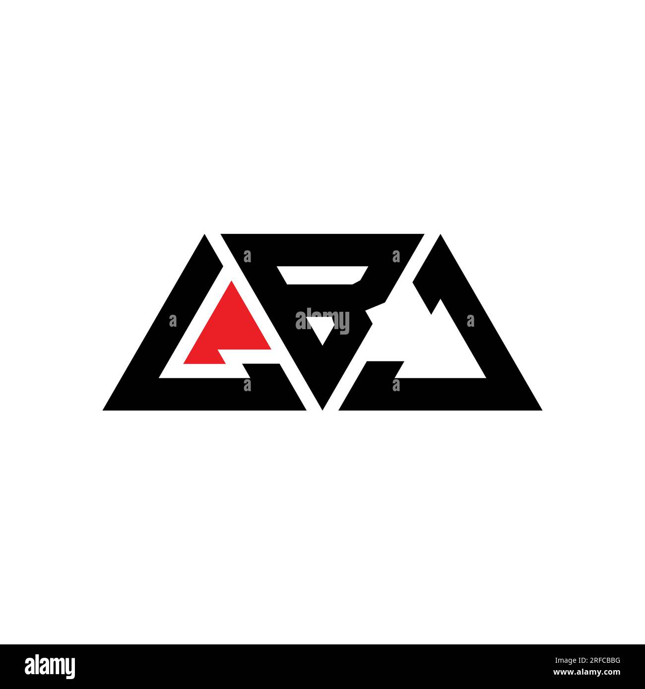 LBJ triangle letter logo design with triangle shape. LBJ triangle logo ...