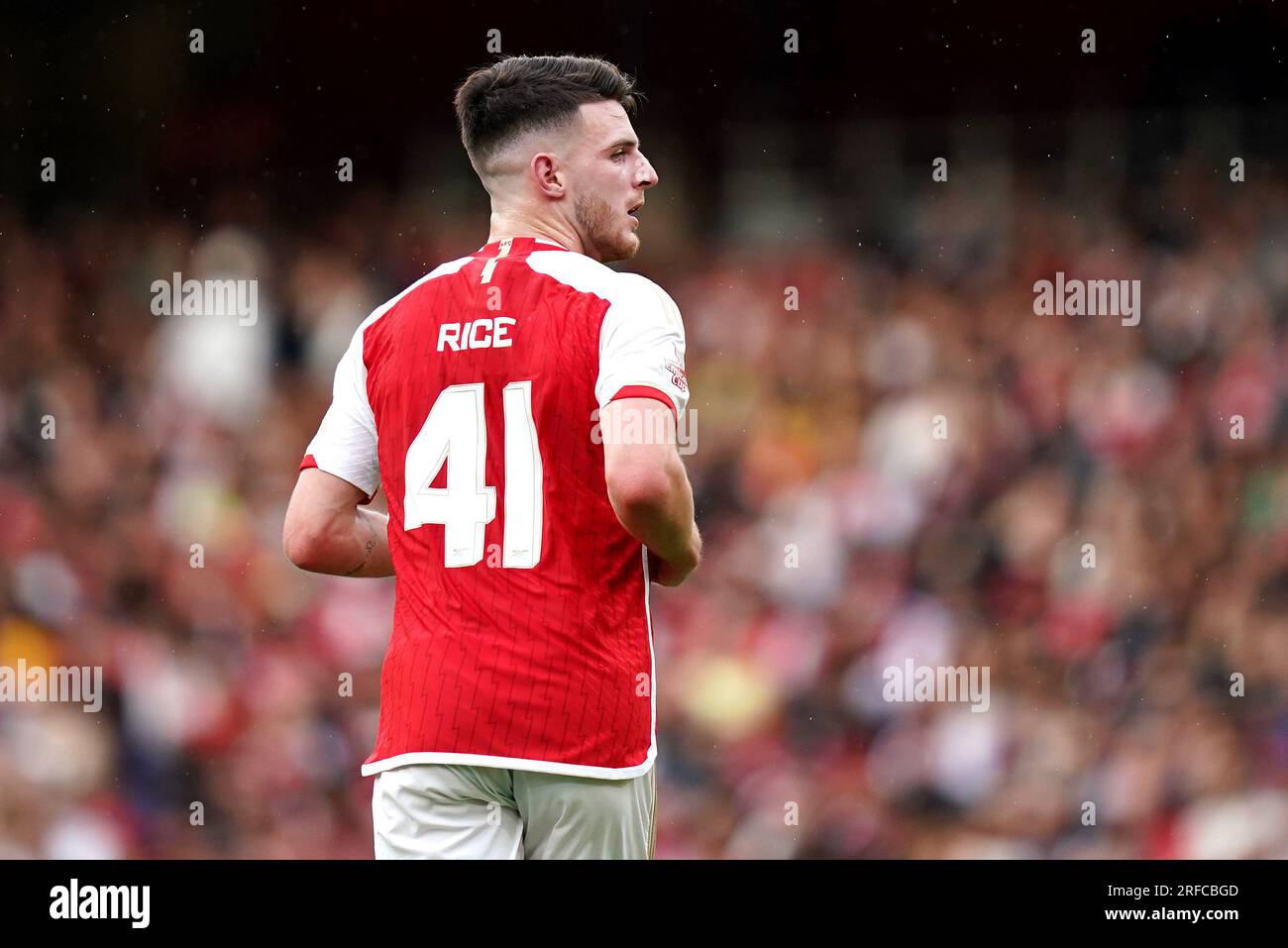 Arsenal's Declan Rice during the pre-season friendly match at the ...