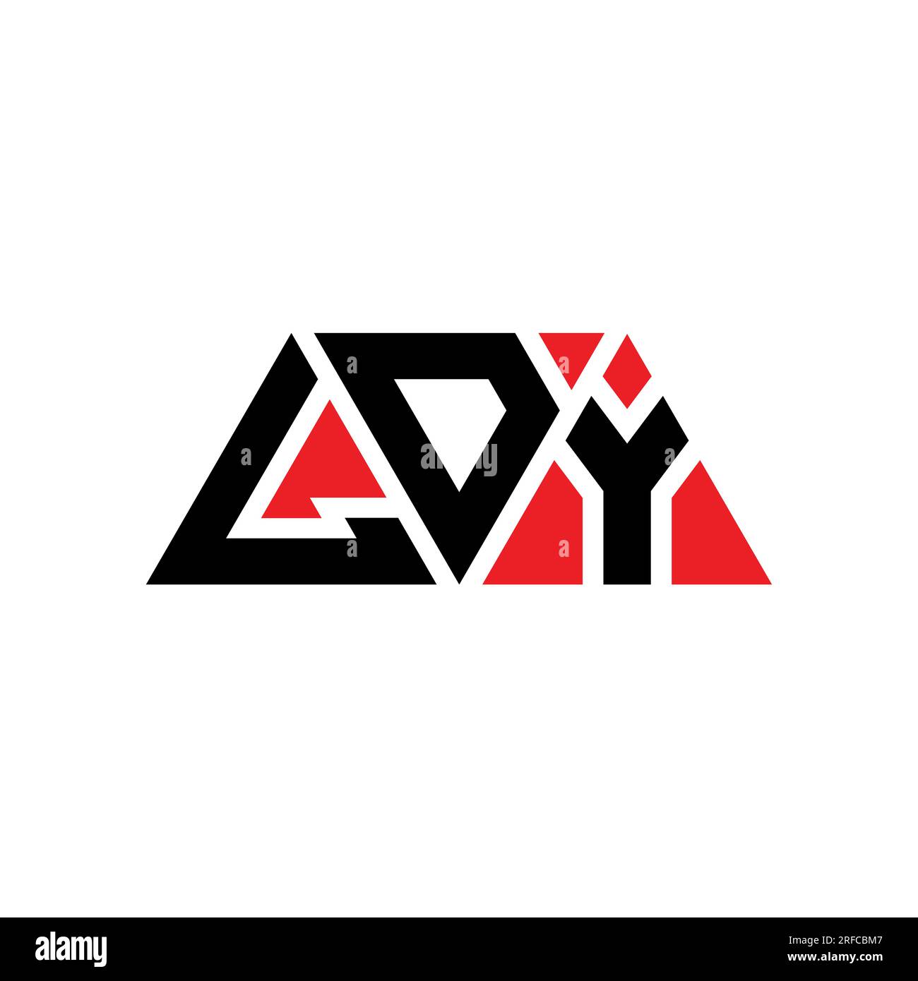 LDY triangle letter logo design with triangle shape. LDY triangle logo ...