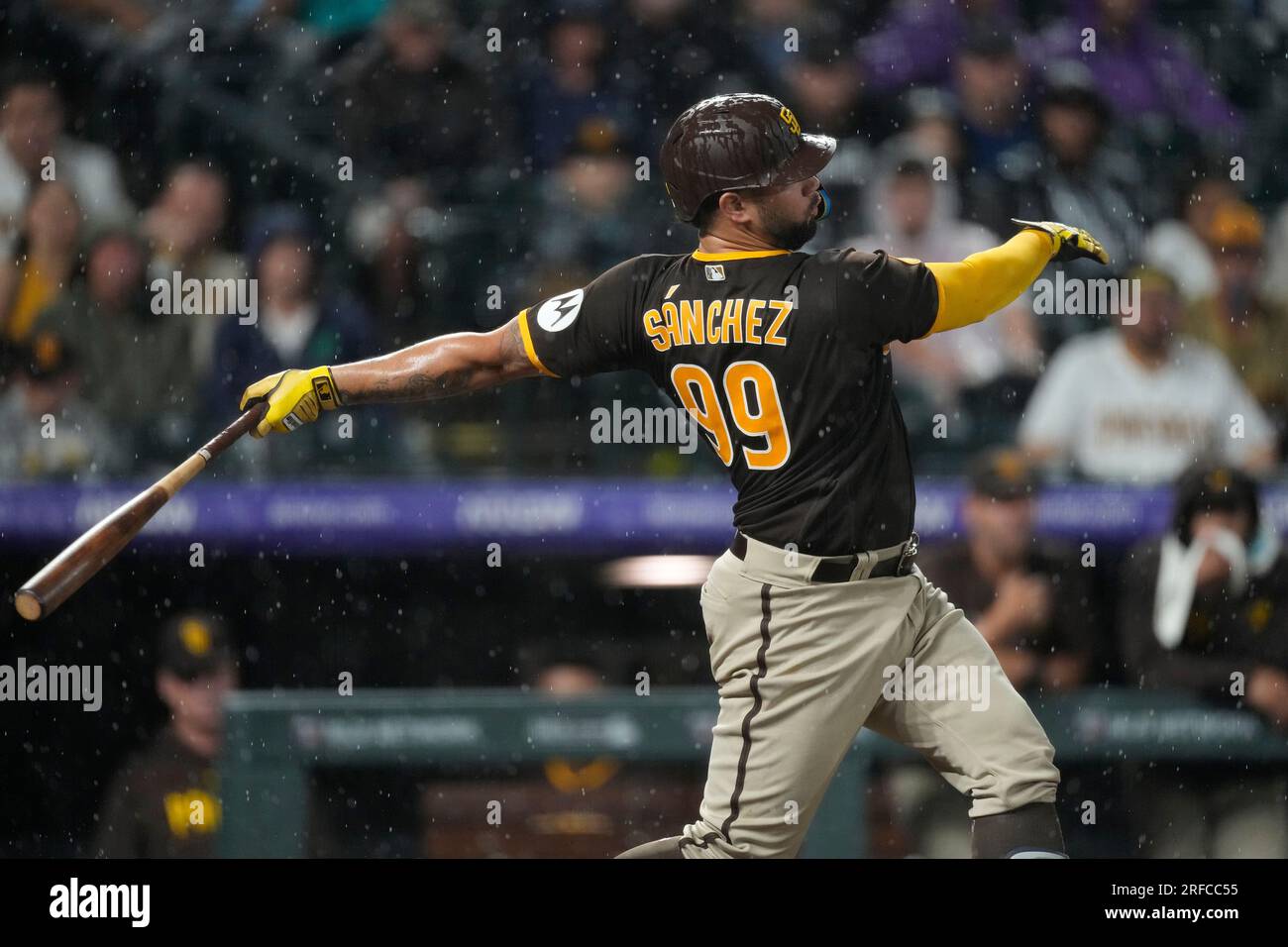 San Diego Padres catcher Gary Sanchez (99) in the third inning of a ...