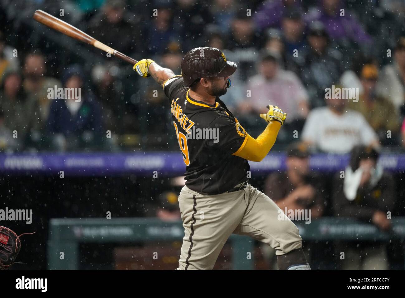 San Diego Padres catcher Gary Sanchez (99) in the third inning of a ...