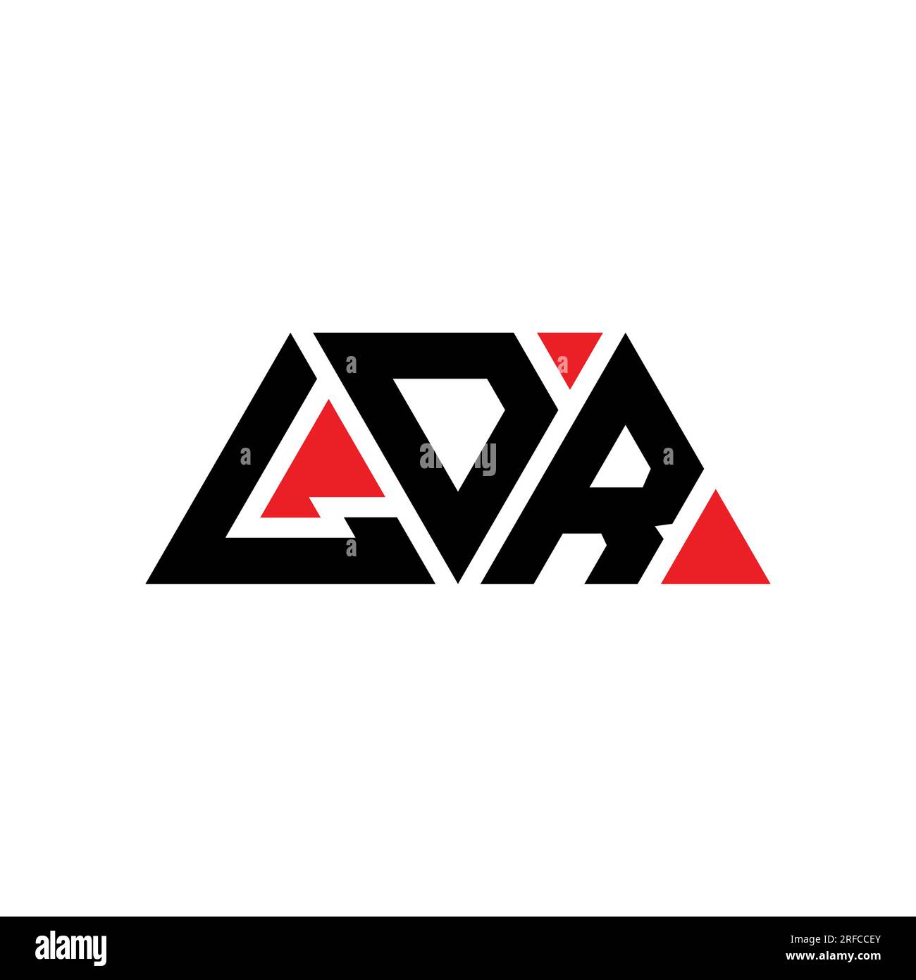 LDR triangle letter logo design with triangle shape. LDR triangle logo ...