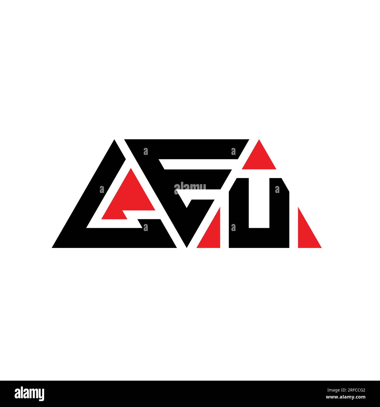 LEU triangle letter logo design with triangle shape. LEU triangle logo ...