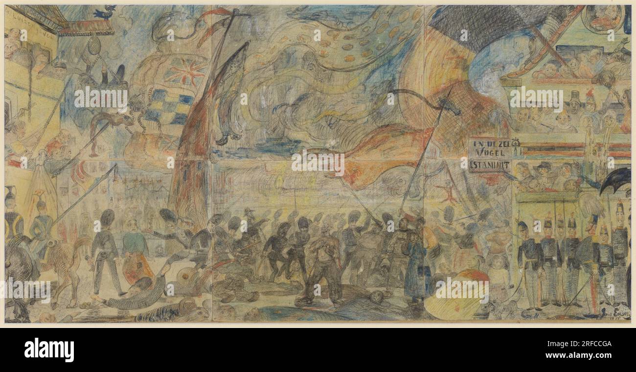 The strike 1888 by James Ensor Stock Photo - Alamy