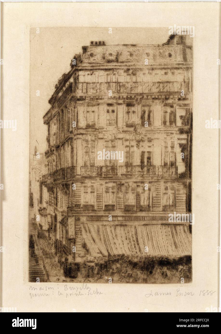 House on the boulevard Anspach 1888 by James Ensor Stock Photo - Alamy