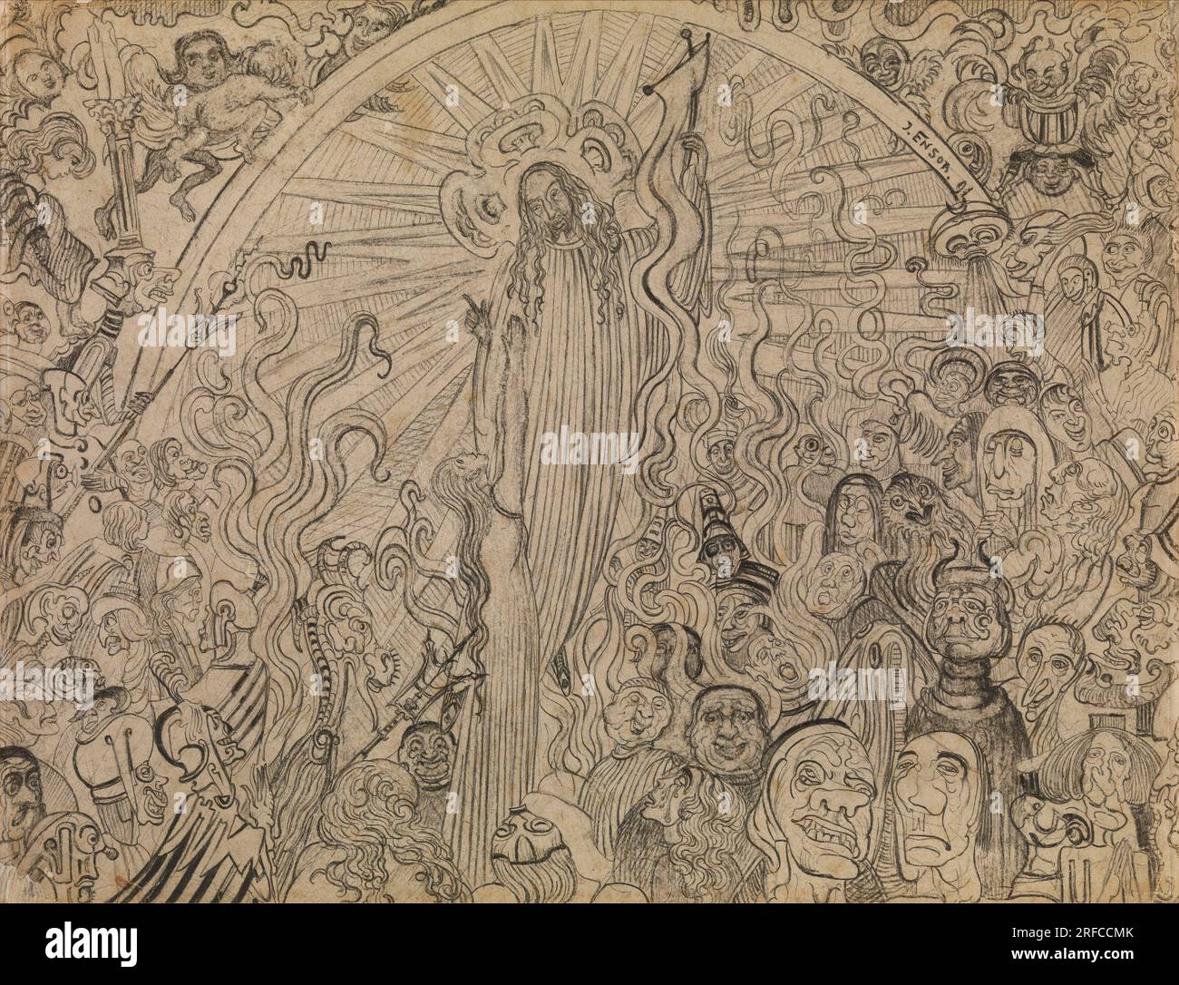 Christ Descending to Hell 1895 by James Ensor Stock Photo - Alamy