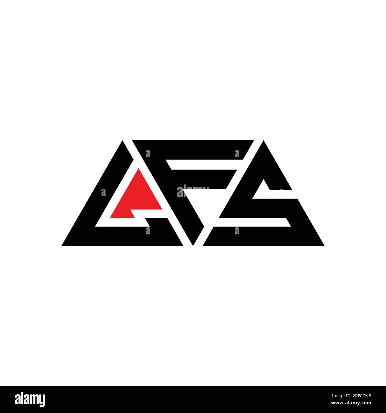 LFS triangle letter logo design with triangle shape. LFS triangle logo ...